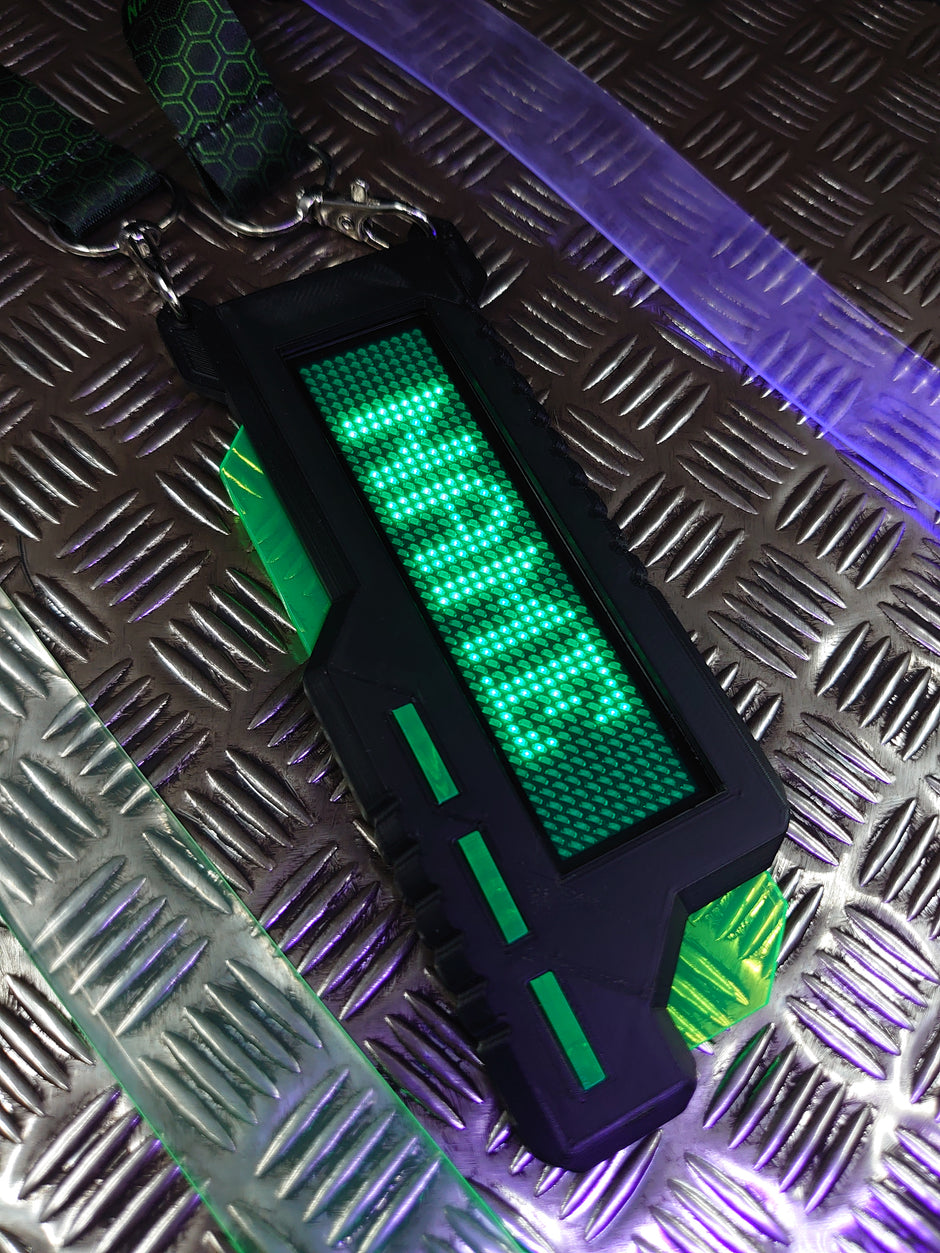 Cybertag led scrollers – Illumi-Nation Cyberwear